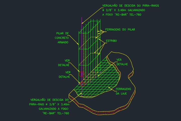 Projeto de SPDA: Detalhes em DWG - AutoCAD